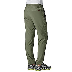MAGCOMSEN Running Pants Men Zipper Pockets Track Pants Summer Pants Hiking Pants Quick Dry Pants Active Pants Training Pants Men Sweatpants for Men Army Green