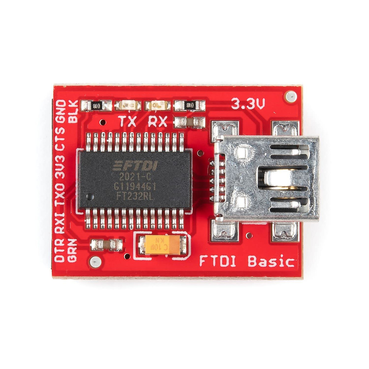 SparkFun FTDI Starter Kit - 3.3V - What You Need to get Started with FTDI FT232RL USB to Serial IC Compatible with Arduino or General Serial Applications USB Mini-B