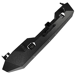 cciyu Rront Bumper and Rear Bumper Compatible for Jeep 2007-2018, Wrangler JK with D-ring with and Tire Carrier