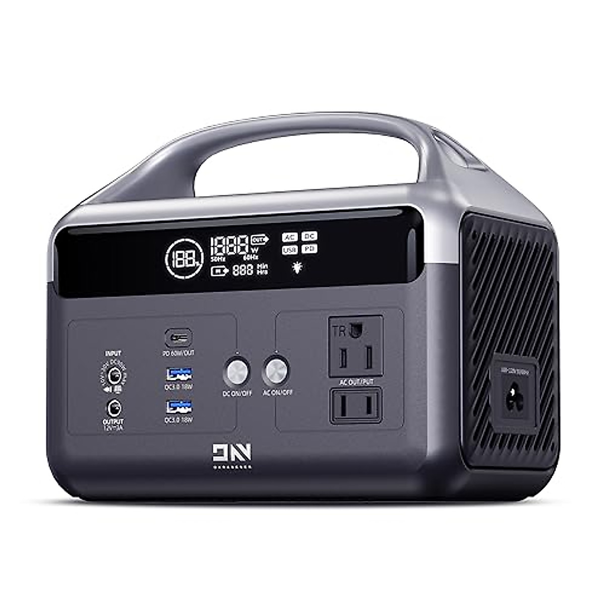 Solar Battery Bank 300W, DaranEner 179.2Wh/56000mAh LiFePO4, Fast Charging Portable Generator with 3 Input/6 Output Ports, 110V Pure Sine Wave 2 AC Outlets, Power Station for Outdoor Camping