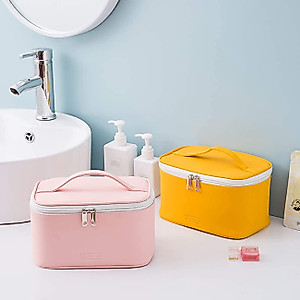 Meiyuuo Makeup Bag Cosmetic Bags Small for Women Ladies Zipper Pouch Makeup Organizer Waterproof Cute (Light Pink)