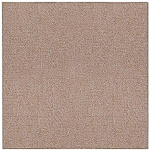 Ambiant Broadway Collection Solid Color Indoor Outdoor Area Rugs Grey - 5' Square, Stain & Fade Resistant, Easy Care, Pet & Kids Friendly, Made in USA, Perfect for Weddings & Everyday Use!