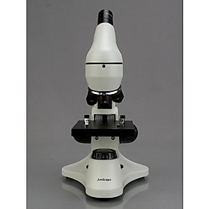 AmScope M120C-2L-PB10-E2 Digital Microscope, WF10x and WF25x Eyepieces, 40x-1000x Magnification, Brightfield, Upper and Lower LED Illumination, Plain Stage, Includes Blank and Prepared Slides, 2MP Camera and Software