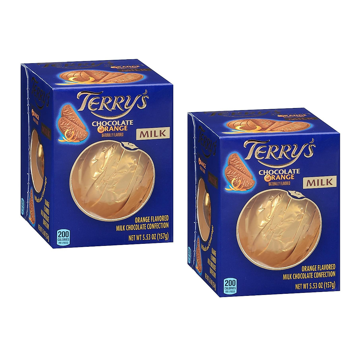 Smiling Sweets Terry's Milk Chocolate Orange - 5.53oz - Pack of 2 - Great tasting chocolate with an added twist of orange flavor - Perfect for sharing - Break apart and enjoy