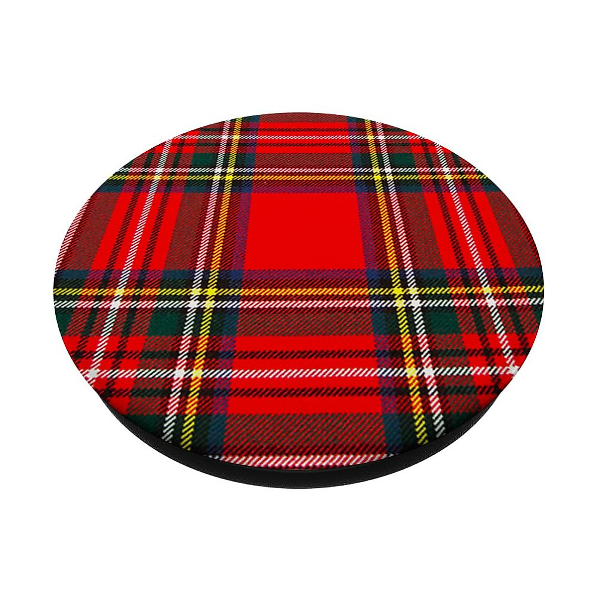 Red Scottish Plaid Pattern Trendy Stripes Plaid Fabric Shawl PopSockets PopGrip: Swappable Grip for Phones & Tablets PopSockets Standard PopGrip