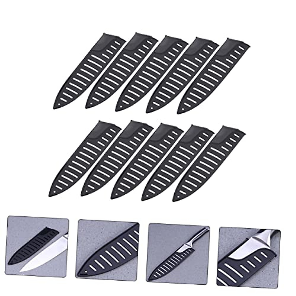 Holibanna Meat Cleaver Sheath 10pcs 8 Case Cutter Guard Sheath Cover Plastic Cutter Tool Edge Guard Kitchen Cutter Protector Protectors Kitchen Sheath Kitchen Protective Cover Protection