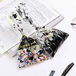 TJCGCKK Graduation Grad Cello Bag Candy Cellophane Bag Goody Bags Party Favors Treat Bags with Ties Graduation Party Supplies