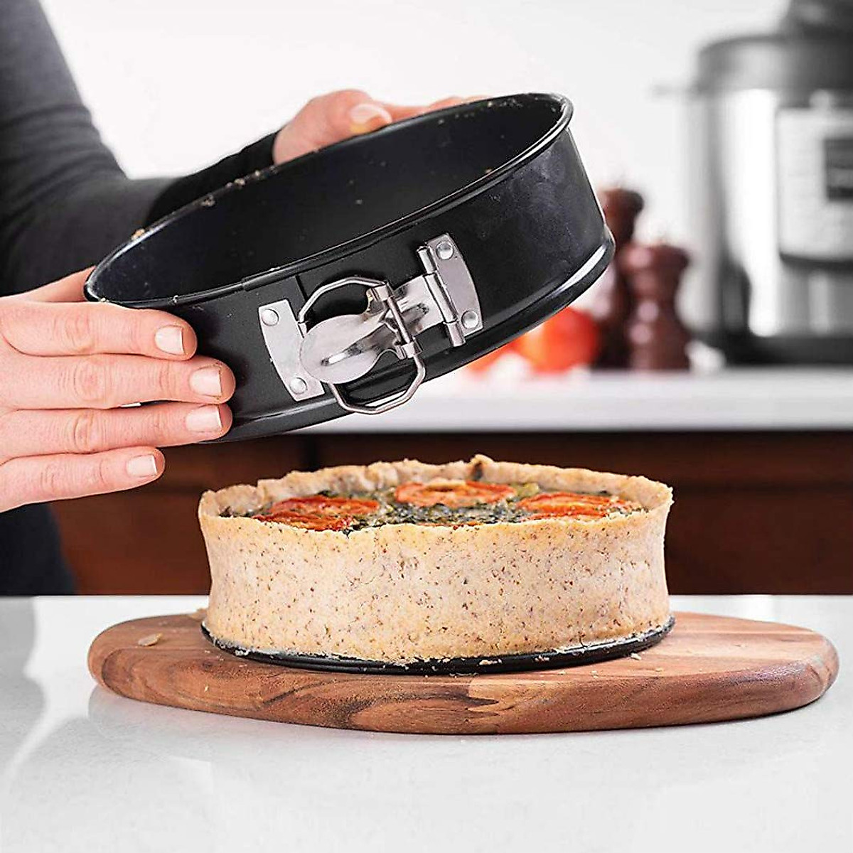 6 Inch Non-stick Cake Mold Springform Pan With 50 Pcs Non-stick Round Circles Parchment Sheet Nonstick Leakproof Cheesecake Pan