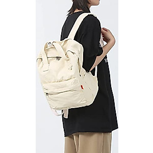 MaxxCloud Vintage Canvas Backpack Purse Tote Satchel Hiking Daypack Travel Bag Handbag Rucksack (583 beige)