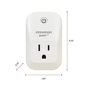 SYLVANIA Smart ZigBee Smart Plug, Works with SmartThings, Wink, and Amazon Echo Plus, Hub Needed for Amazon Alexa / Google Assistant - 1 Pack