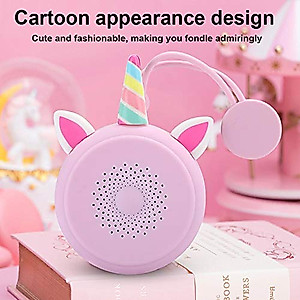 Bluetooth Speaker Pink Waterproof, Unicorn Cartoon Wireless Bluetooth Portable Speaker Desktop Wireless Music Player for Camping/Beach/Sports/Shower