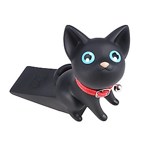 Ciieeo Animal Door Stopper Door Stopper Wedge Door Wedge Alarm Black Cat Door Stopper Door Plug Limiter No Punching Decorative Door Decorative Door Stopper Door Wedge Door Frame Wedges