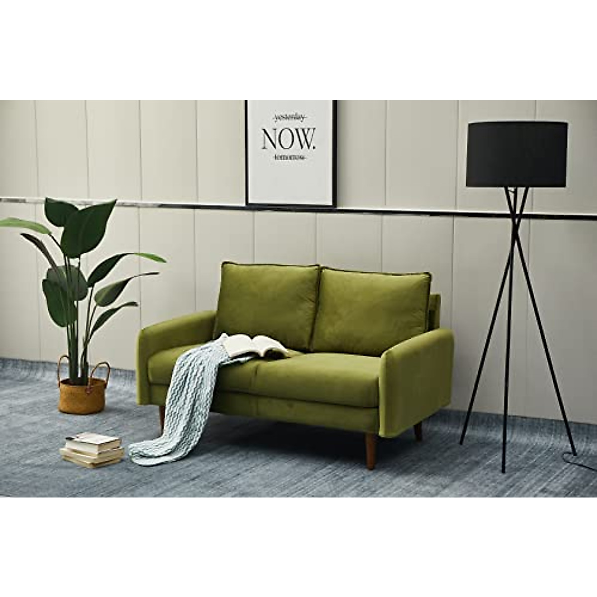 Bonrcea Modern Sofa Tufted Couch Love Seats, Army Green