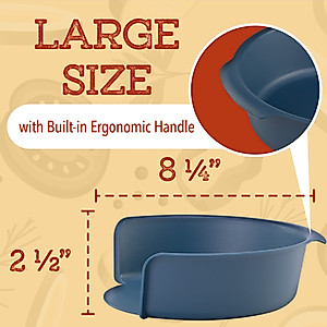 IMPRESA [3 Pack] Food Prep Bowls for Under Chopping Board - Plastic Meal Prep Container Set with Handles to Organize Countertop - Kitchen Storage Container -Food Storage & Meal Planning Accessories