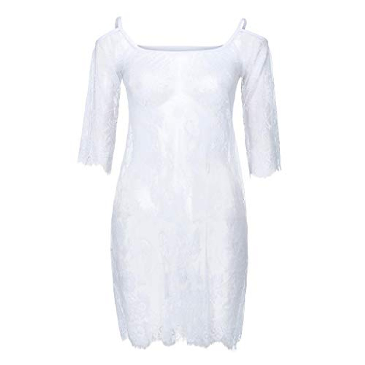 Toxz New Women Sexy Lingerie Strapless Sling Underwear Pajamas Perspective Nightwear,Chemise Teddy Babydoll,Lace Floral Embroidered Sleepwear