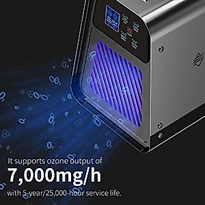 BaseAire Ozone Generator 7,000 mg/h High Capacity O3 Home Ozone Machine for Rooms, Smoke, Cars and Pets, Compact, Portable, Best for Odor Stop Control (888 Pro)