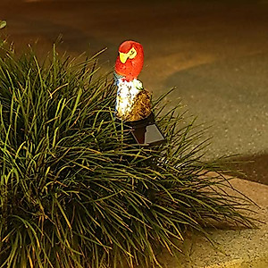 HUADA LED Solar Light Simulation Parrot Lamp Outdoor Waterproof Garden Lawn Stakes Light Fit for Home Courtyard Decoration