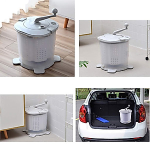 LPGY Portable Eco Mini Washing Machine | Hand Cranked Manual Clothes Non-Electric Washing Machine and Spin Dryer,Easy to Use, Suitable for RVs, Camping