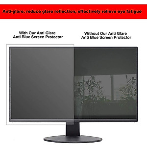 MUBUY 24" Eyes Protection Anti Blue Light Anti Glare Screen Protector fit 24 Inches 16:9 Widescreen Desktop Monitor Screen (20.9" W x H 11.8" H). Reduces Digital Eye Strain Help You Sleep Better.