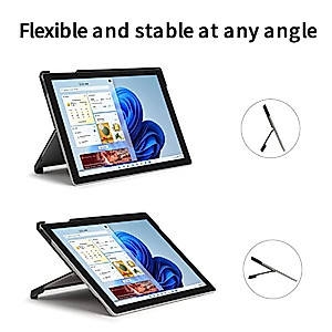 Qcoswa Slim Lightweight Case for Microsoft Surface Pro 7 Plus, Surface Pro 7, Surface Pro 6, Pro 5, Pro 4 Hard Protective Cover,Compatible with Type Cover Keyboard(Marble)