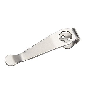 For Spyderco C81 C10 C11 Pocket Back Clip, 3-hole Titanium Alloy Deep Carry Pocket Clip, 55x12mm