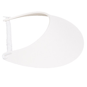 MG Women's Cotton Solid String Sun Visor Hat White