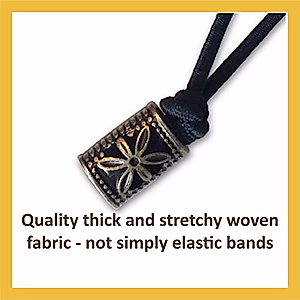 Traveller's Notebook Elastic Bands - Leather Journal Refill Connection Band Straps Replacements - 5 Pack of Jump Bands with Toggles for Leather Journals and Standard TN Travellers Notebooks