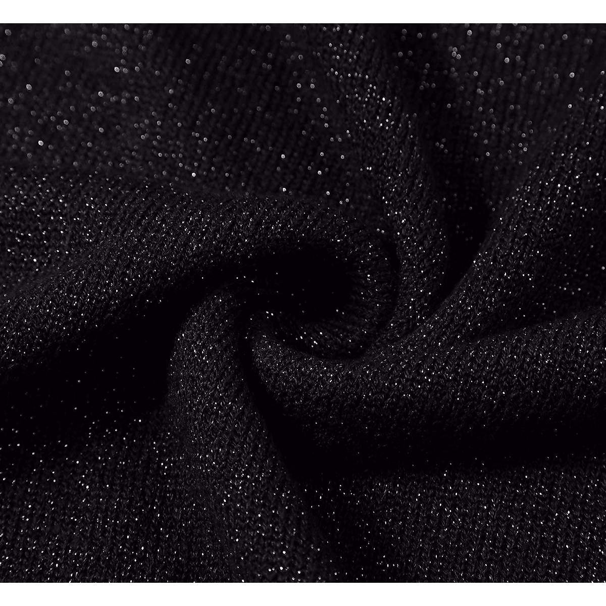 DUTUT Women's Long Sleeve Glitter Tops Crewneck Pullover Sweater Basic Casual Solid Color Tunic Tops Fall Soft Sweater Black