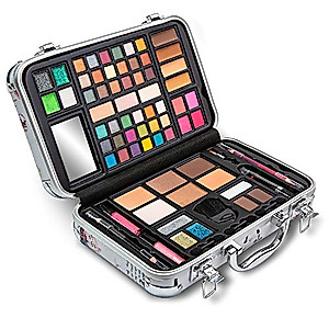 Vokai Makeup Kit Gift Set - 41 Eye Shadows, 7 Body Glitters, 1 Lip Liner Pencil, 1 Lipsticks, 4 Blushs, Eye liner pencil, 5 Concealers, 2 Lip Gloss, 5 Bronzers, Mirror