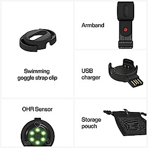 Polar Verity Sense - Optical Heart Rate Monitor Armband for Sport - ANT+ and Dual Bluetooth HRM - Waterproof HR Sensor with only One Button - Compatible with Peloton, Zwift and other apps, Gray, M-XXL