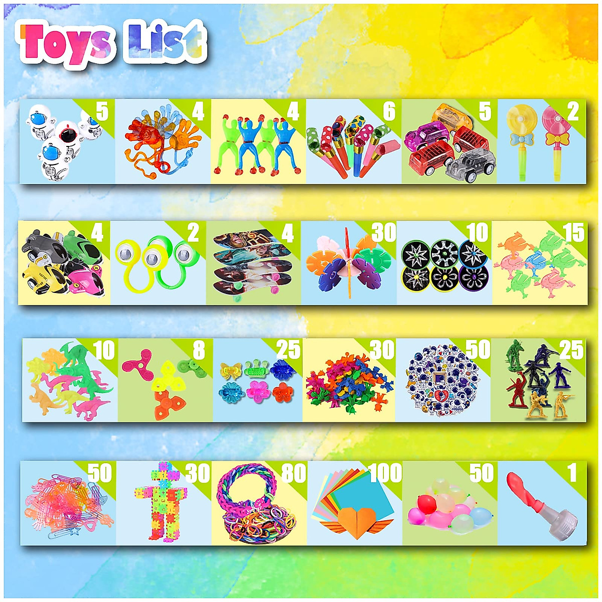 400 Pcs Party Favors for Kids, Easter Basket Stuffers, Fidget Toy Pack, Stocking Stuffers Carnival Prizes Treasure Box Toys for Classroom Bulk Toys Goodie Bag Stuffers Pinata Fillers for Kids