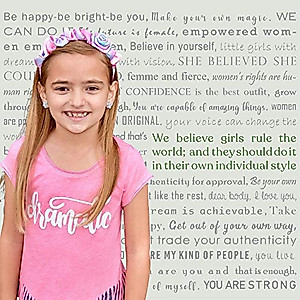 FROG SAC 2 Tie Dye Headbands For Girls, Satin Rosette Head Band For Kids, Ruched Headband Hair Accessories, Dressy Girl Hair Bands For Children