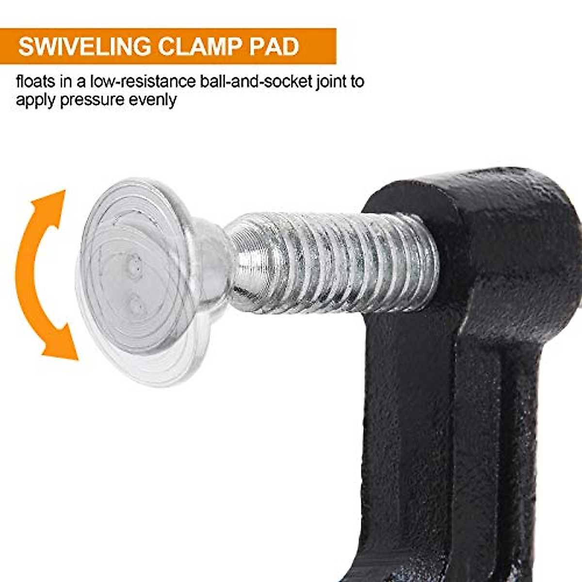 C-Clamp 2 Inch 14 Pieces G Clamp Set for Woodworking, Welding, and Building, 2 Inch Jaw Opening, Throat Depth 1-3/8 Inch