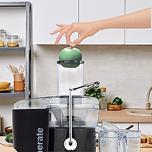 600W 3 Speeds Juicer Machines Vegetable and Fruit, Regenerate Centrifugal Juice Extractor with Big Mouth 3” Feed Chute, Easy to Clean, BPA-Free Compact Centrifugal Juice Maker, Black