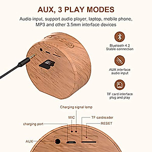 UZiLaCo Wireless Speakers, Portable Bluetooth Speaker with IPX4 Waterproof, Perfect Small Size, HD Sound, Wireless Bluetooth Speaker for Home Office Bookshelf Outdoor Travel Camping-White