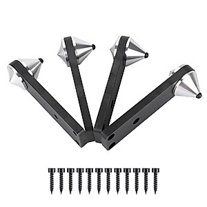 Tangxi 4PCS Speaker Shockproof Bracket, Adjustable Combined Type Audio Speaker Foot, Subwoofer Shockproof Spike Bracket for Modular Speaker, Speaker Base, Power Amplifiers