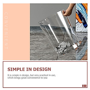 FOMIYES Waste Basket Clear Wastebasket Trash Bin with Handle Round Garbage Container Bin Small Acrylic Trash Can Plastic Wastebasket for Bathroom Bedroom Kitchen Home Office Dorm