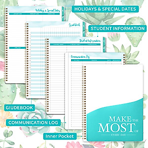 2024-2025 Teacher Planner - Teacher Lesson Planner 2024-2025, July 2024 - June 2025, 8" x 10", Weekly & Monthly Lesson Plan Book for Teachers