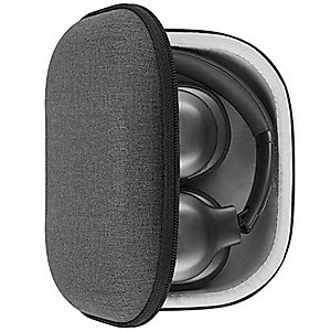 Geekria Shield Headphones Case Compatible with JBL Tour ONE, Live 660NC, 650 BTNC, Tune 750, Live 500BT, E65BTNC Case, Replacement Hard Shell Travel Carrying Bag with Cable Storage (Dark Grey)
