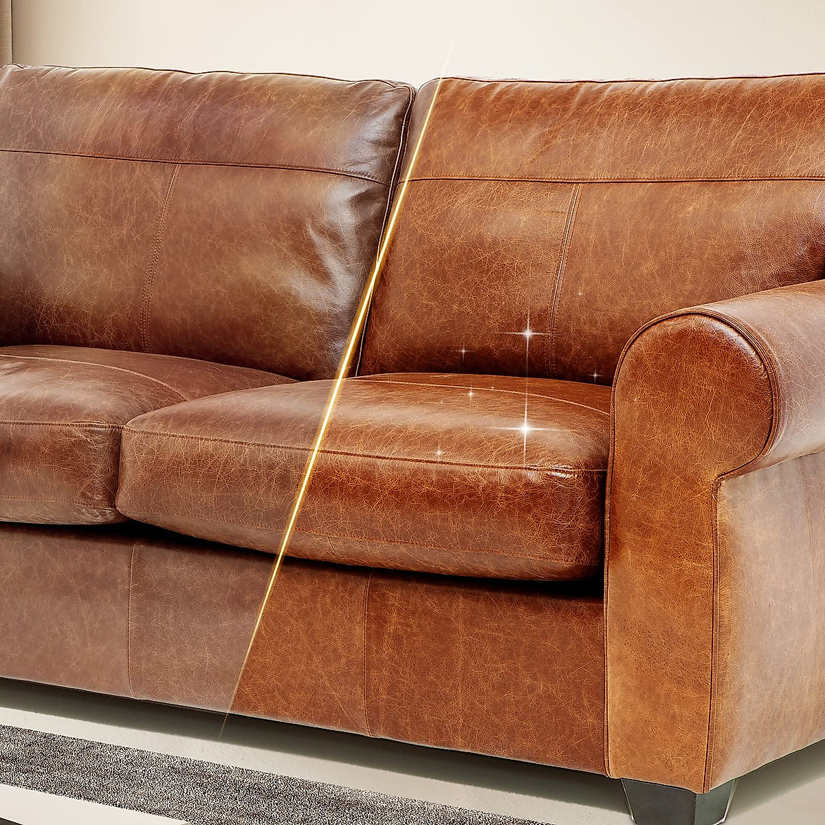 NATRUTH Leather Care Kit with Sponges, Leather Cleaner and Leather Conditioner, Leather Furniture Cleaner for Leather Sofas Car Seats, All Leather Items