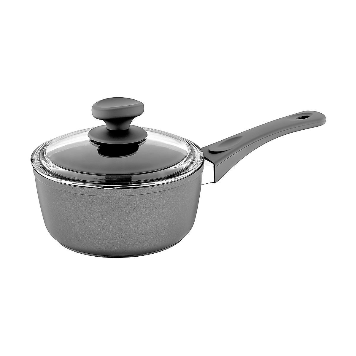 Saflon Titanium Nonstick 2 Quart Sauce Pan with Glass Lid Forged Aluminum with PFOA Free Coating