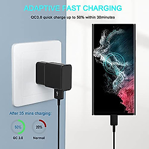 Android Phone Charger Type C Charger with 10 FT C Charger Cable Fast Charging for Samsung Galaxy S10/S10e/S10+/S9/S9+/S8/S8+/S23/S22/S21 Ultra/S20/Note 20/Note 10/Note 9/8/Z Flip 3/A03s/A02s, 2Pack