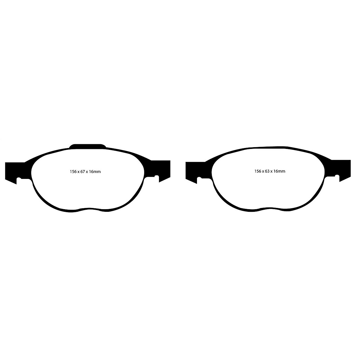 EBC Brakes DP41524R Yellowstuff Street and Track Brake Pad, Metallic