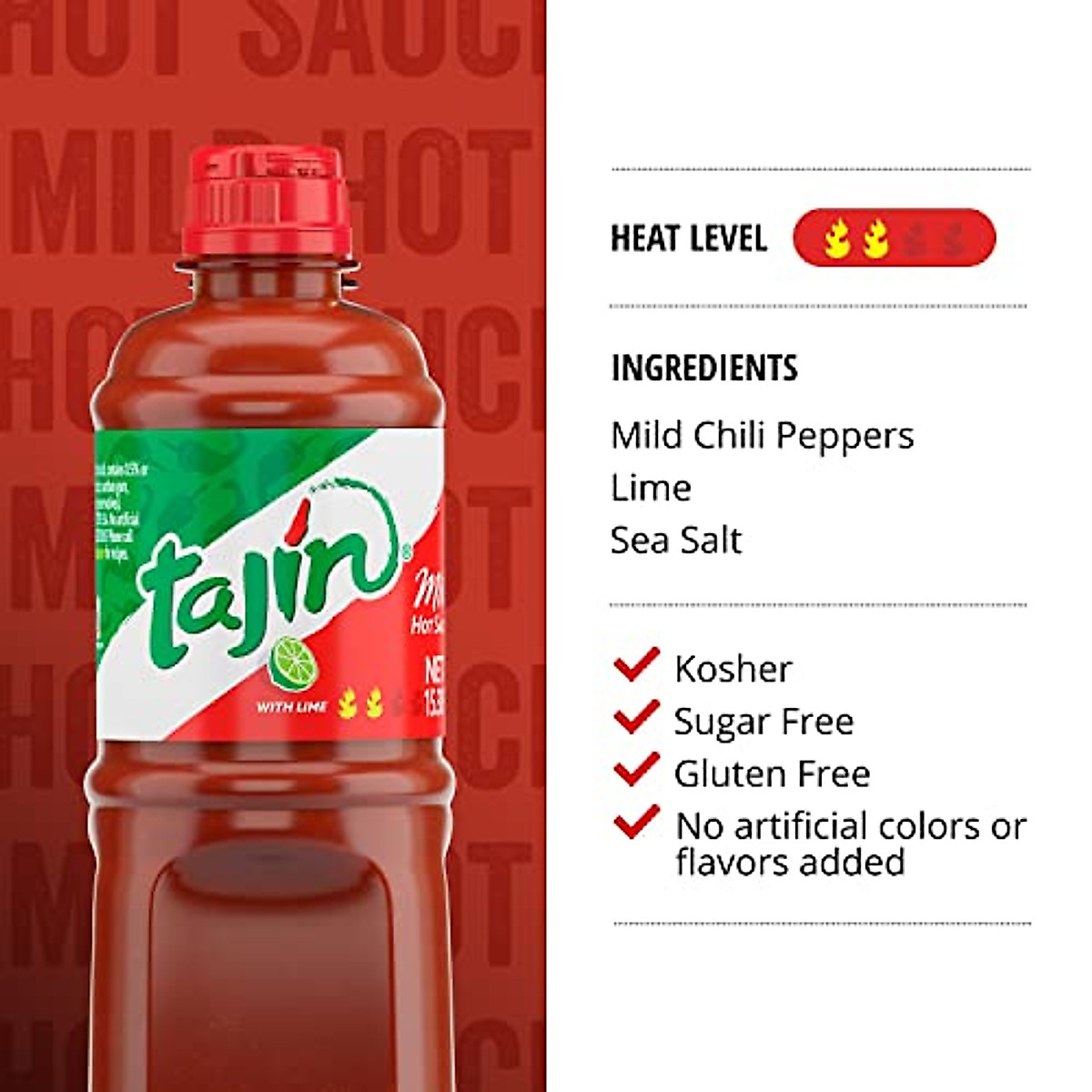 Tajin Mild Hot Sauce 15.38oz (Pack of 1)