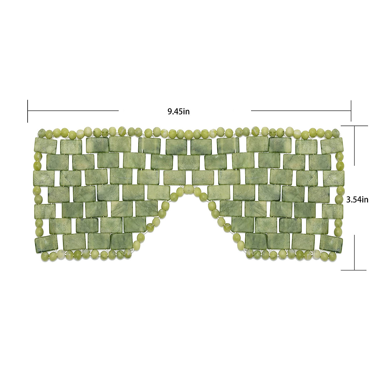 SIMPEXPE Jade Eye Mask Reusable Natural Green Face Stone Mask for Eliminate Wrinkles Puffiness