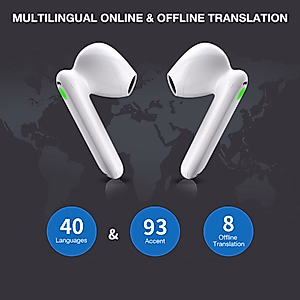 Timekettle WT2 Edge/W3 Translator Device - Bidirection Simultaneous Translation, Language Translator Device with 40 Languages & 93 Accent Online, Translator Earbuds with APP, Fit for iOS & Android