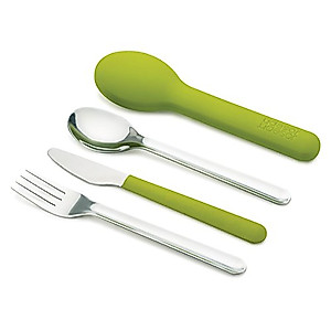 Joseph Joseph GoEat Compact Stainless-Steel Cutlery Set, Green