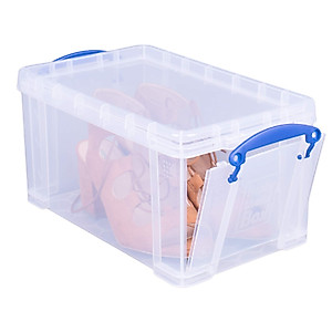 Really Useful Plastic Storage Box 8 Litre Open Fronted Box Clear