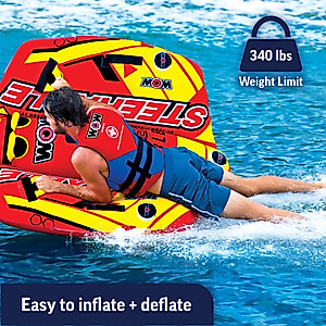 Wow Sports Steerable Tube for Boating - 1 to 2 Person Towable - Durable Tubes for Boating