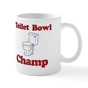CafePress Toilet Bowl Champ Fantasy Football Lose Mug Ceramic Coffee Mug, Tea Cup 11 oz